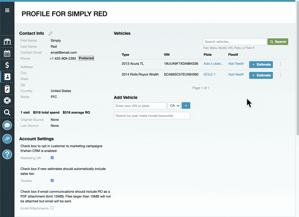 Removing A Vehicle From A Customer Account